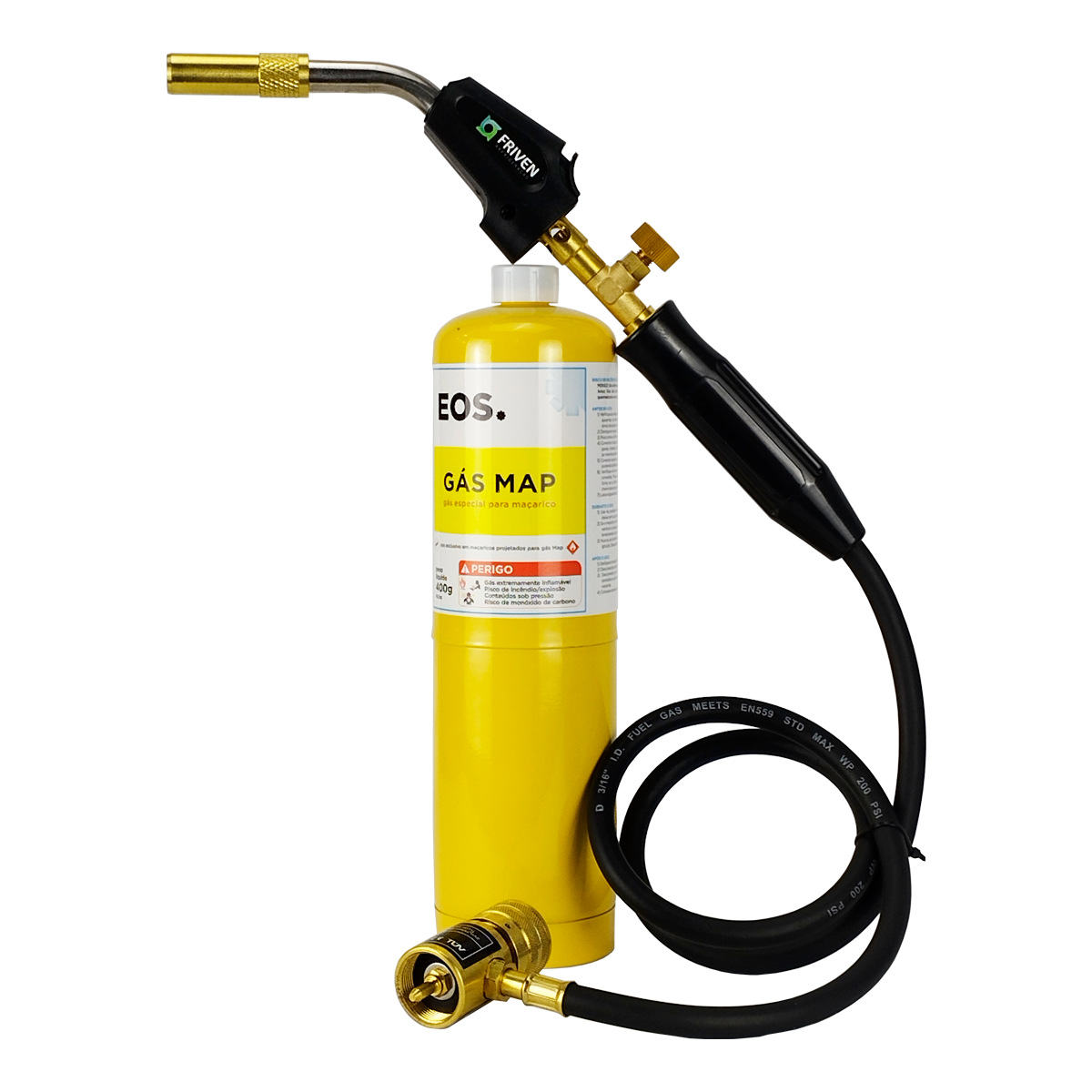 Kit Maçarico Portátil com Mangueira + Gás Map